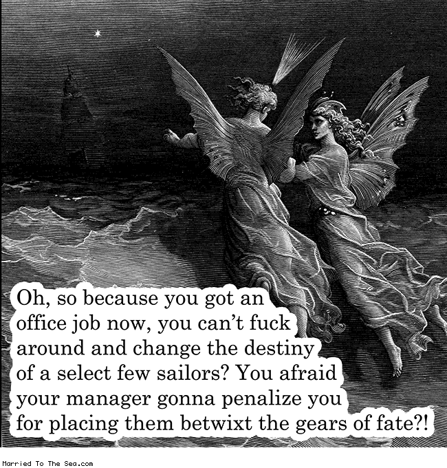 Married To The Sea by @drewtoothpaste - office job fate